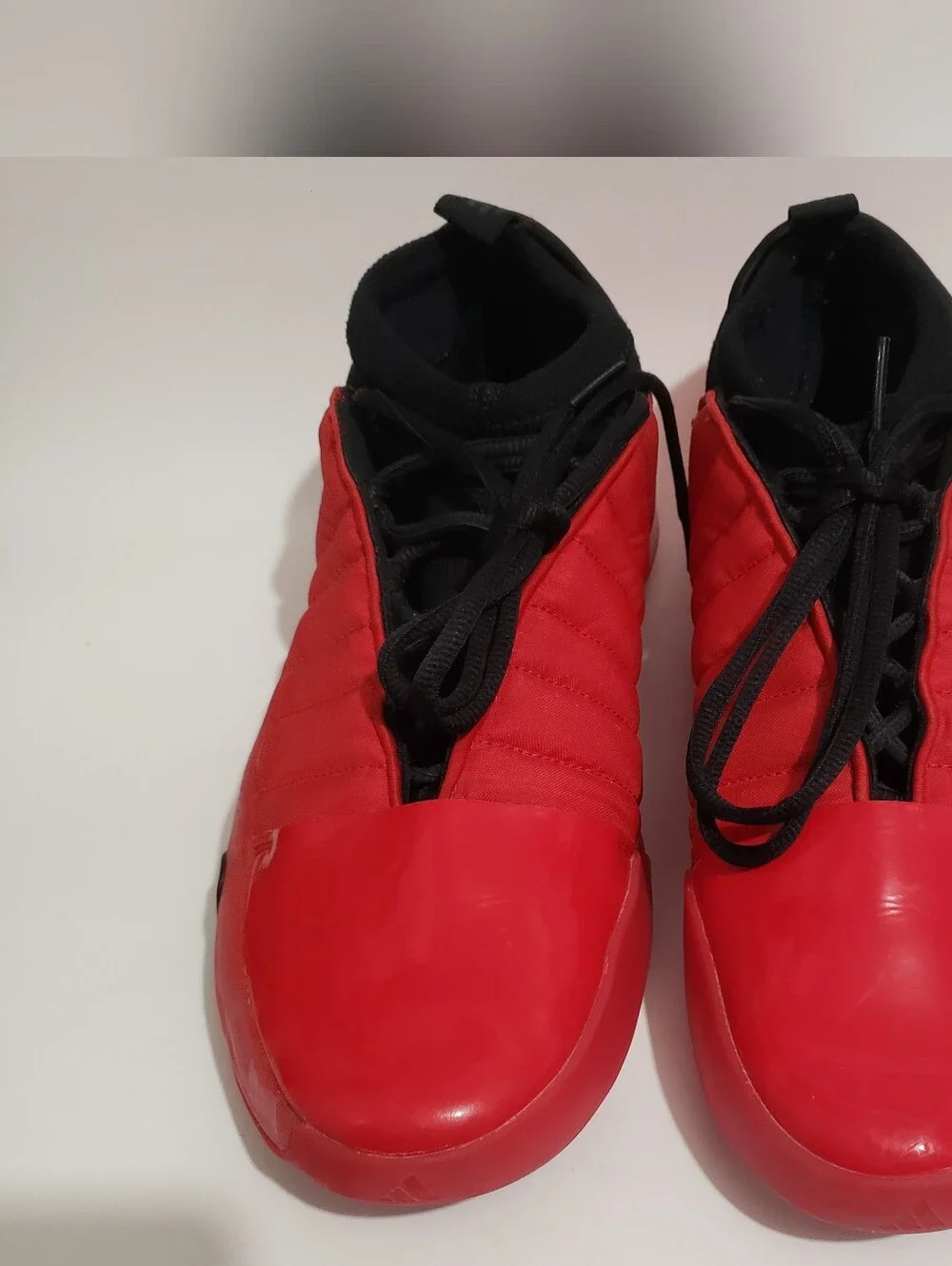 Shoes | Adidas Ape 77901 Basketball Shoes Mens 135 Red Black High Top ...